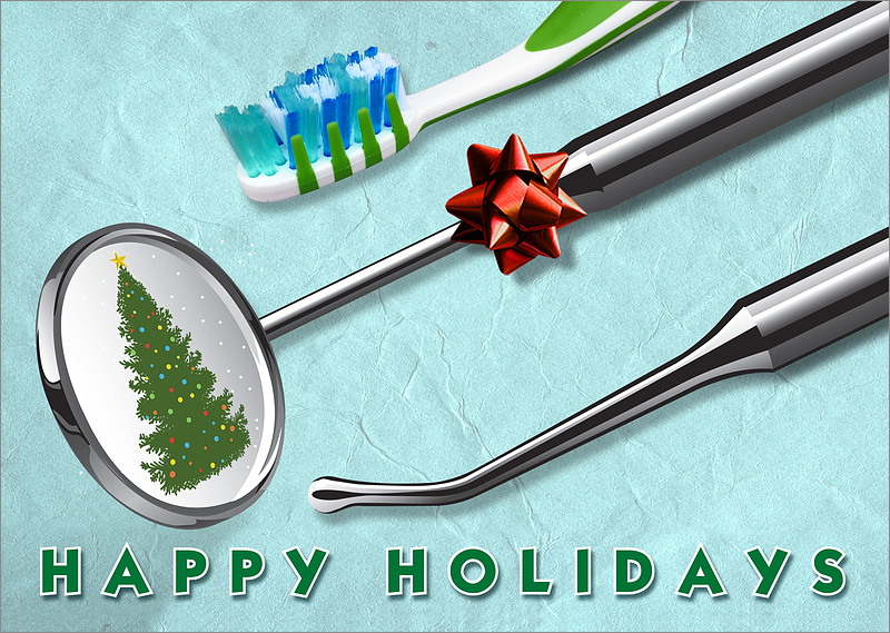 Dental Holiday Card (Glossy White) | Medical Christmas Cards