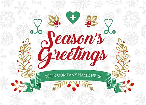Nursing Clipboard Christmas Cards Personalized For Your Business